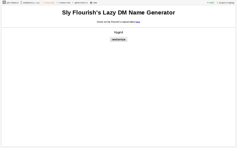Sly Flourish's Lazy DM Name Generator