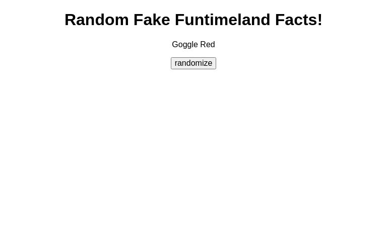Random Fake Funtimeland Facts! ― Perchance Generator