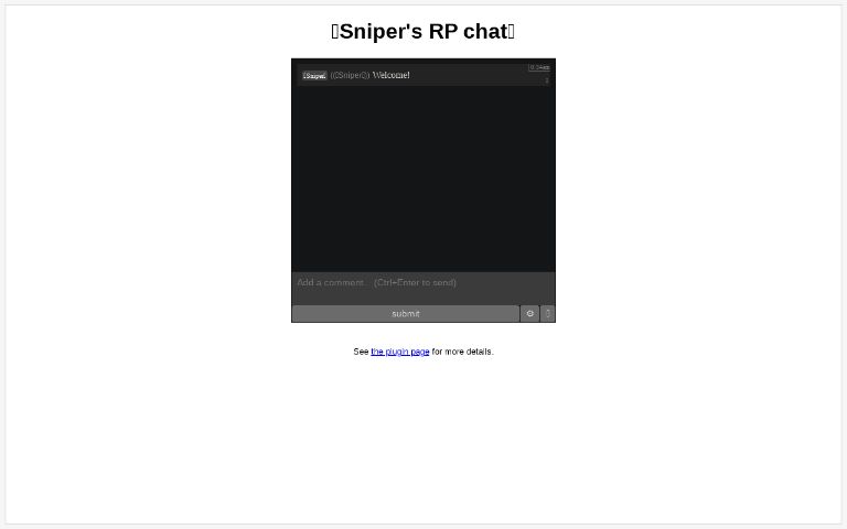 Sniper's RP chat