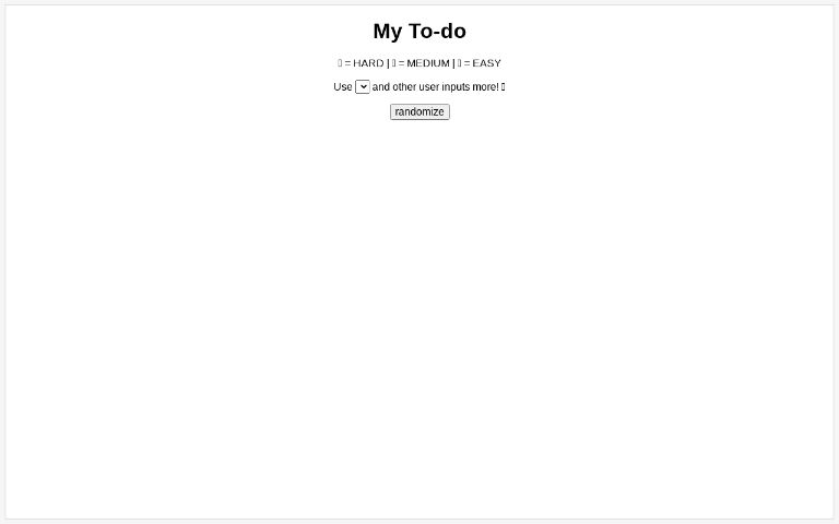 My To-do ― Perchance Generator