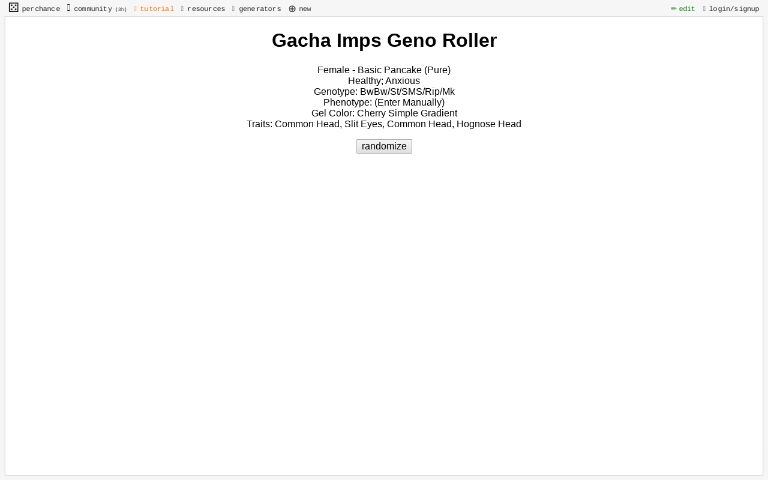 Gacha Imps Geno Roller ― Perchance Generator