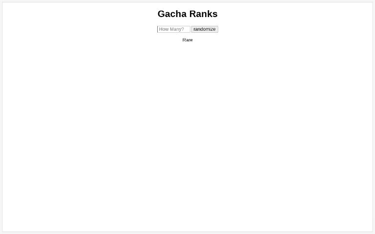 Gacha Ranks ― Perchance Generator