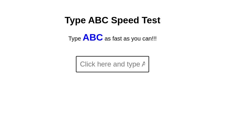 Type ABC Speed Test ― Perchance Generator