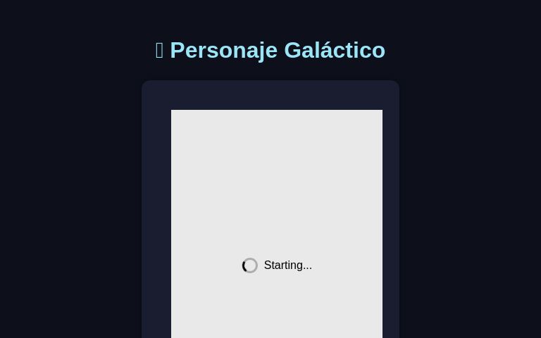 🌌 Personaje Galáctico ― Perchance Generator
