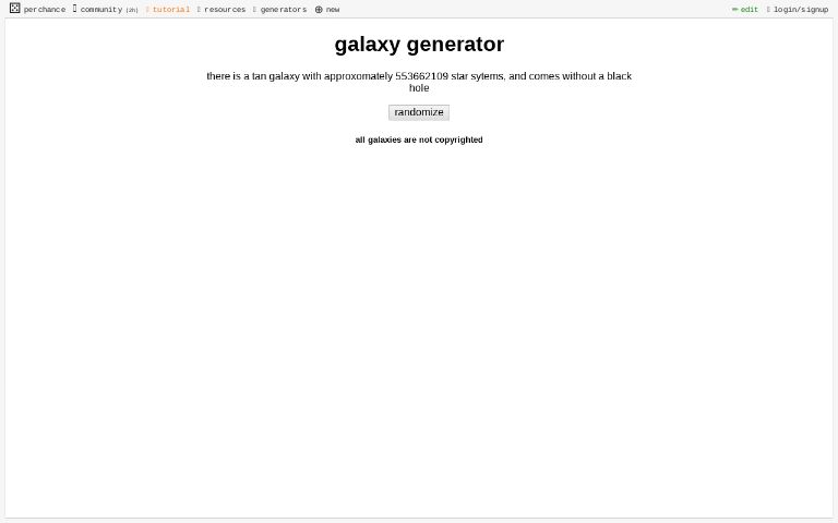galaxy generator