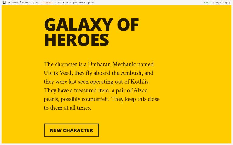 galaxy of heroes ― Perchance Generator