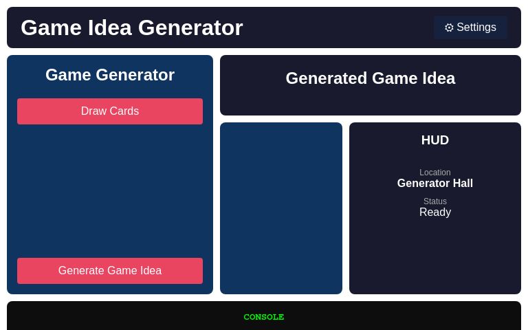 Game Idea Generator