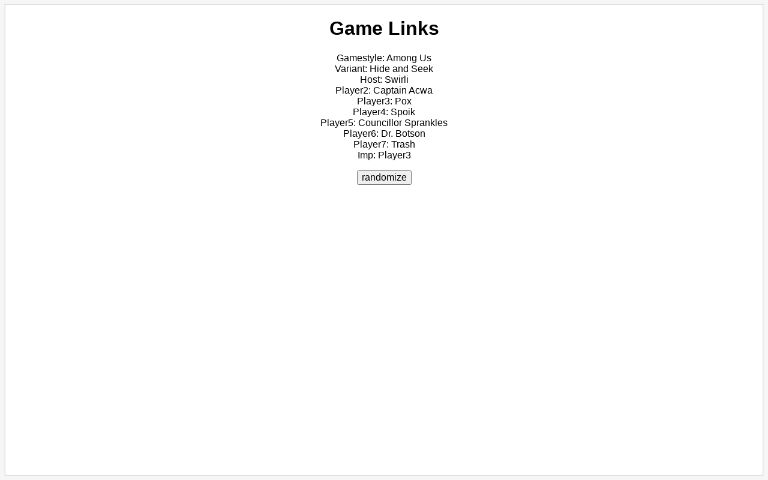 Game Links ― Perchance Generator