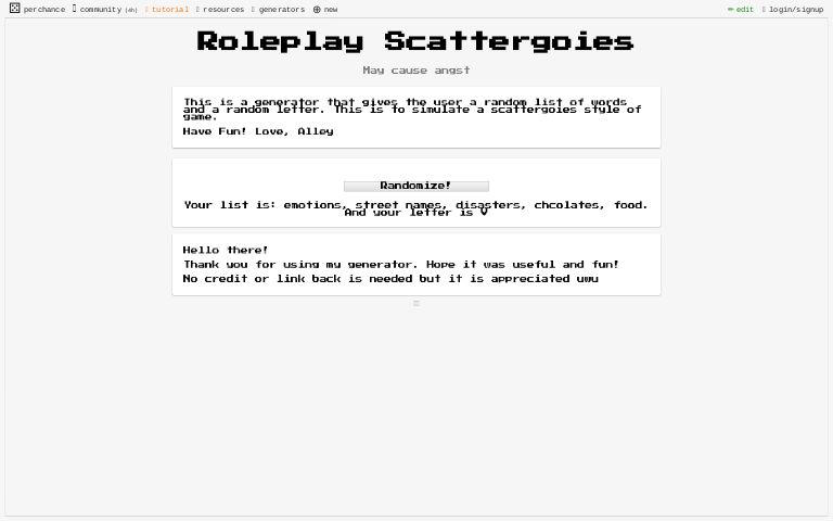 Roleplay Scattergoies