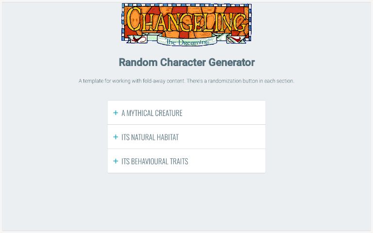 Random Character Generator