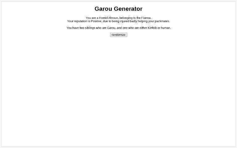 Garou Generator