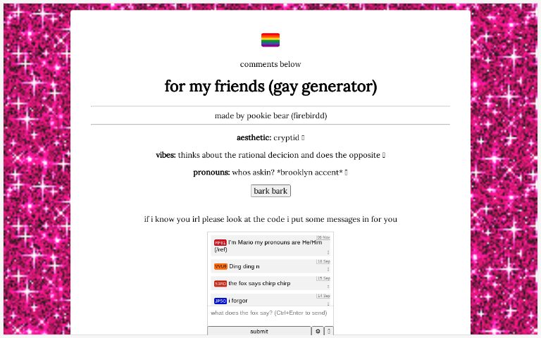 for my friends (gay generator)