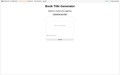 Book Title Generator