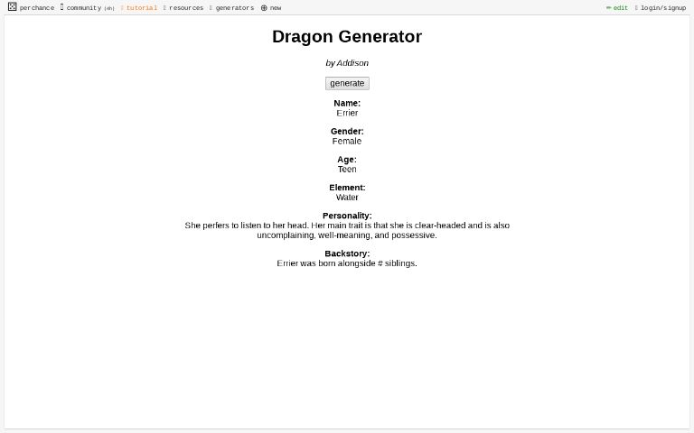Dragon Generator