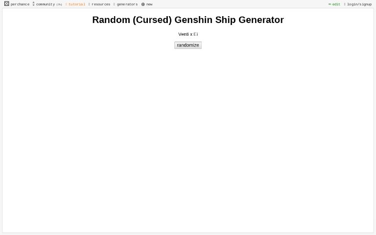Random (Cursed) Genshin Ship Generator