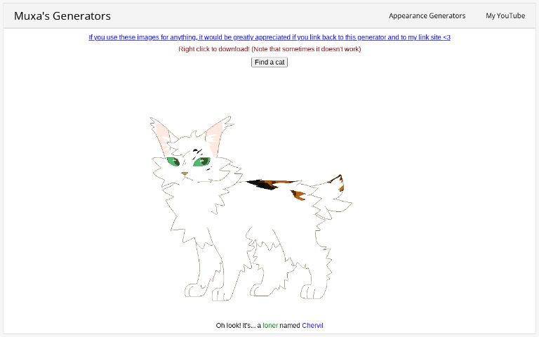 Warrior Cats Appearance Generator V2
