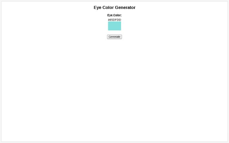Eye Color Generator