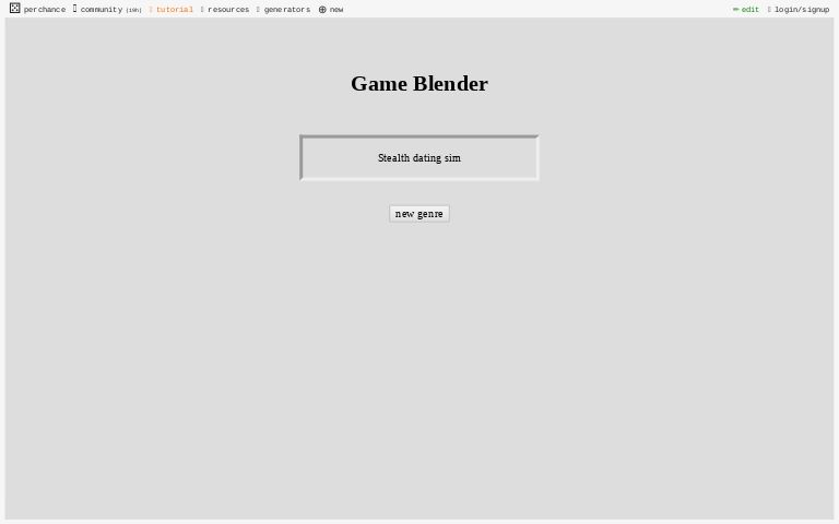 Game Blender ― Perchance Generator