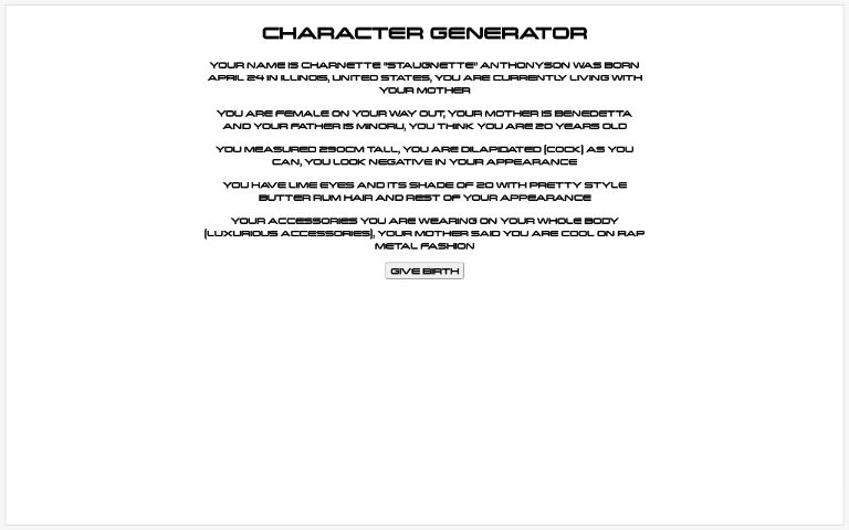 CHARACTER GENERATOR
