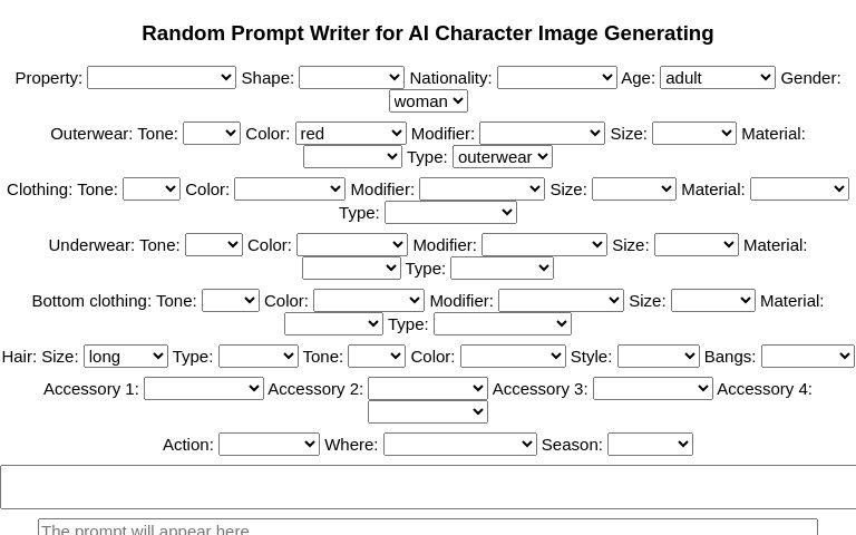 Ai Character Prompt Generator