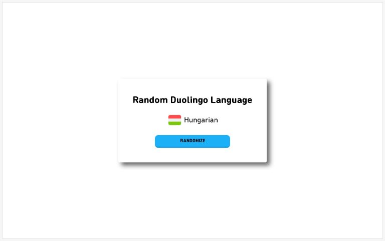Random Duolingo Language ― Perchance Generator