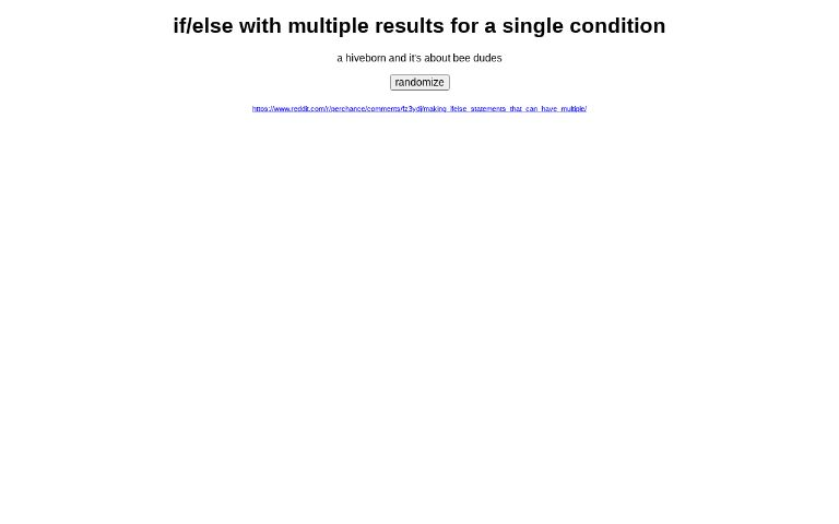 if/else with multiple results for a single condition ― Perchance Generator
