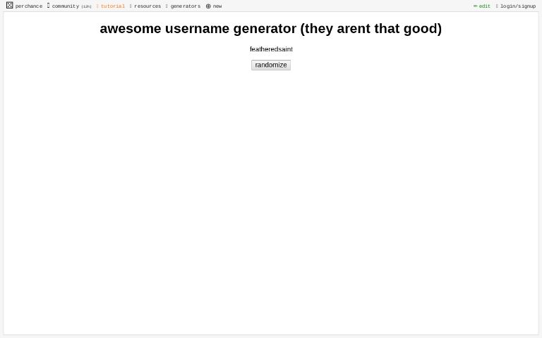 awesome username generator (they arent that good)
