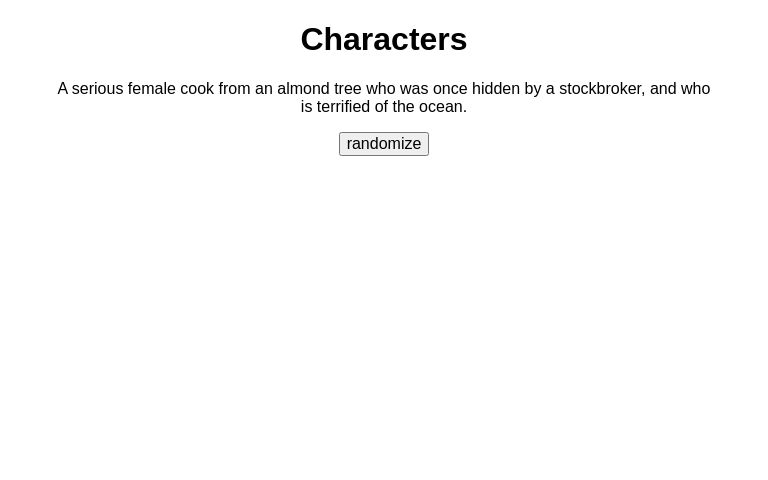 Characters ― Perchance Generator