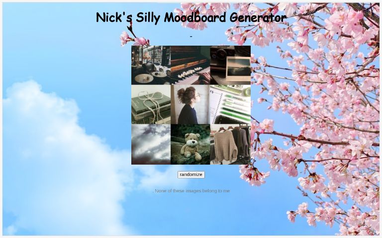 Nick's Silly Moodboard Generator