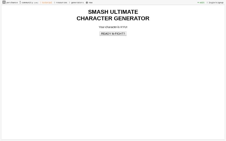 SMASH ULTIMATE CHARACTER GENERATOR