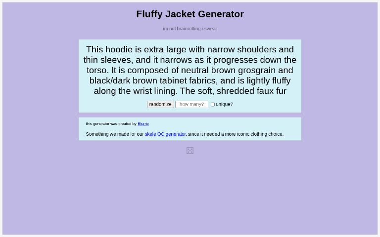 Fluffy Jacket Generator