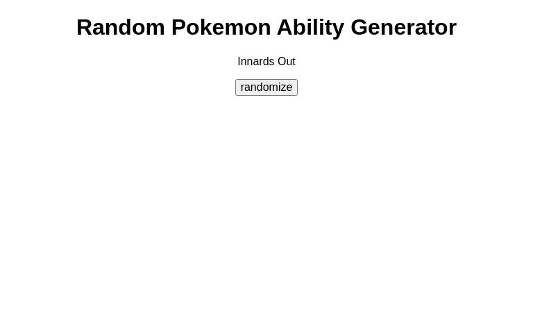 Random Pokemon Ability Generator