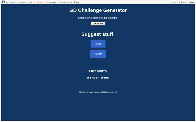 GD Challenge Generator