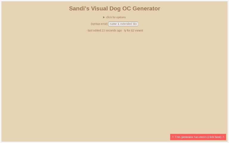 Sandi's Visual Dog OC Generator