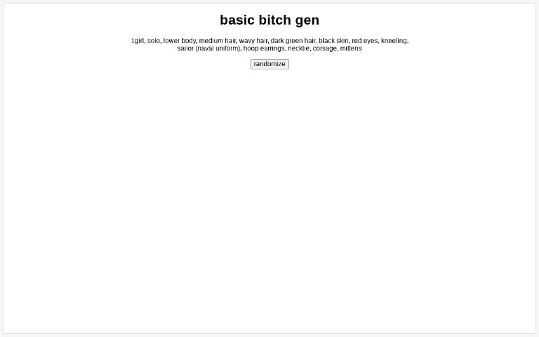basic bitch gen ― Perchance Generator