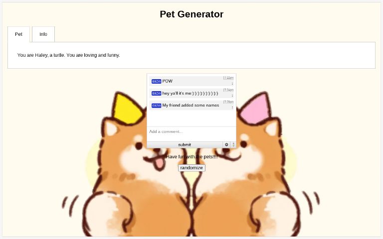 Pet Generator