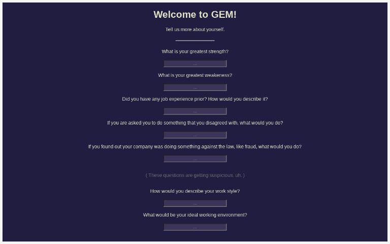 Welcome to GEM! ― Perchance Generator