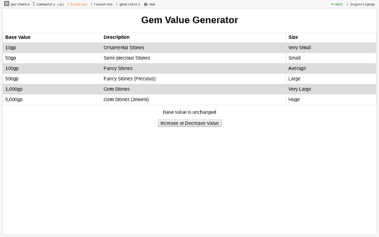 Gem Value Generator
