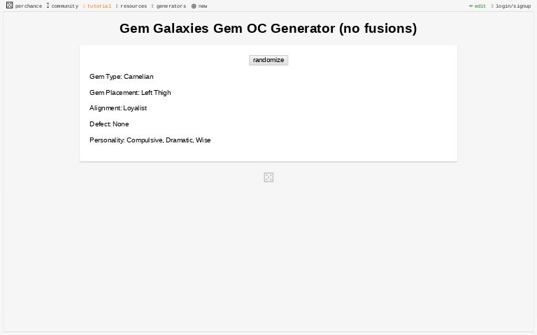 Gem Galaxies Gem OC Generator (no fusions)