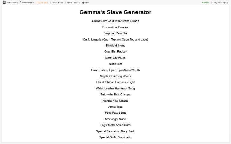 Gemma's Slave Generator