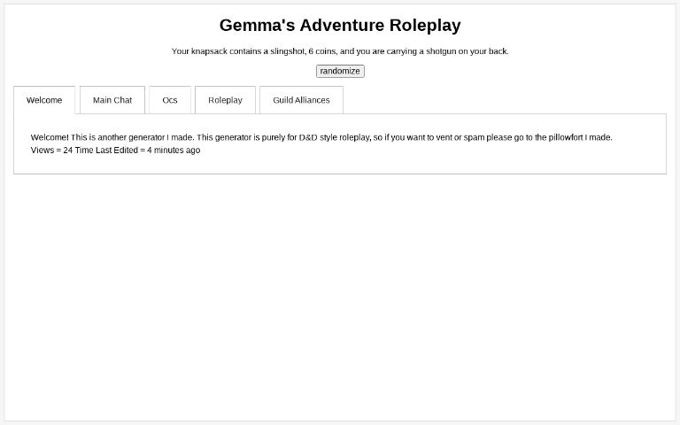 Gemma's Adventure Roleplay