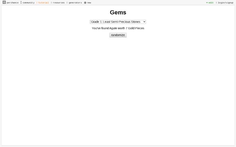 Gems ― Perchance Generator