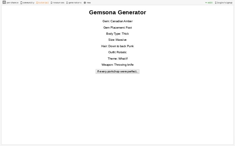 Gemsona Generator