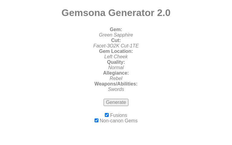 Gemsona Generator 2.0