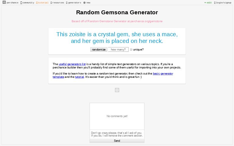 Random Gemsona Generator