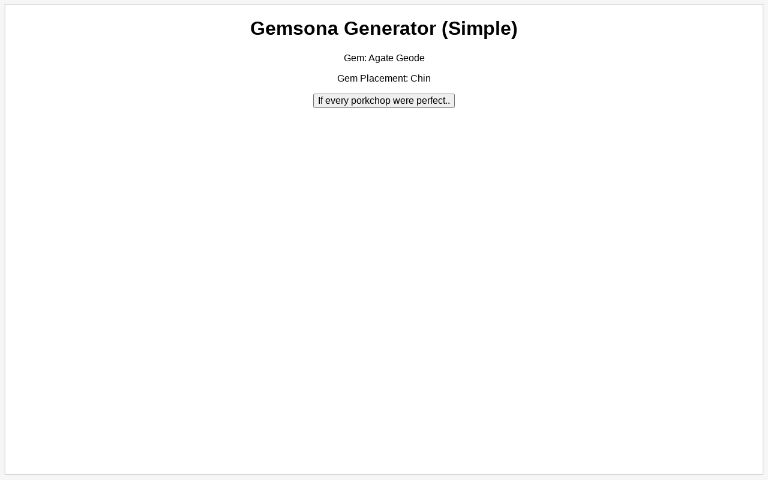Gemsona Generator (Simple)