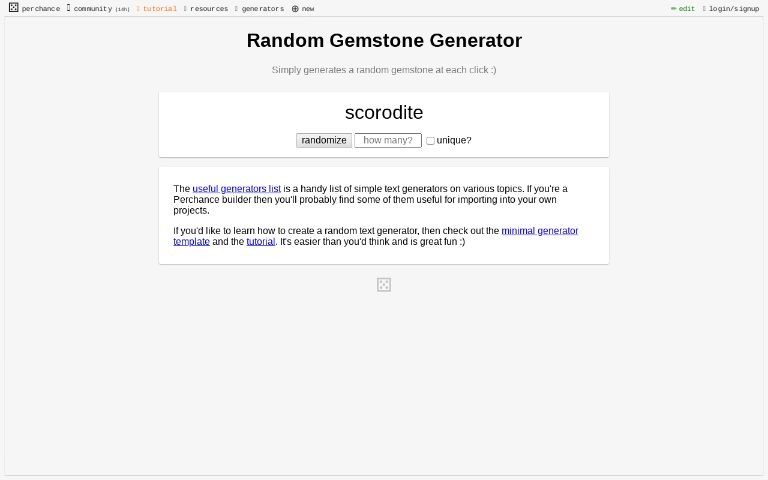 Random Gemstone Generator