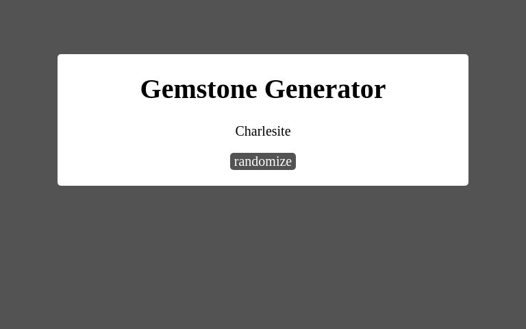 Gemstone Generator