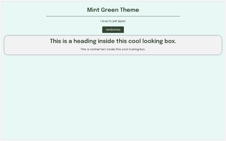 Mint Green Theme ― Perchance Generator