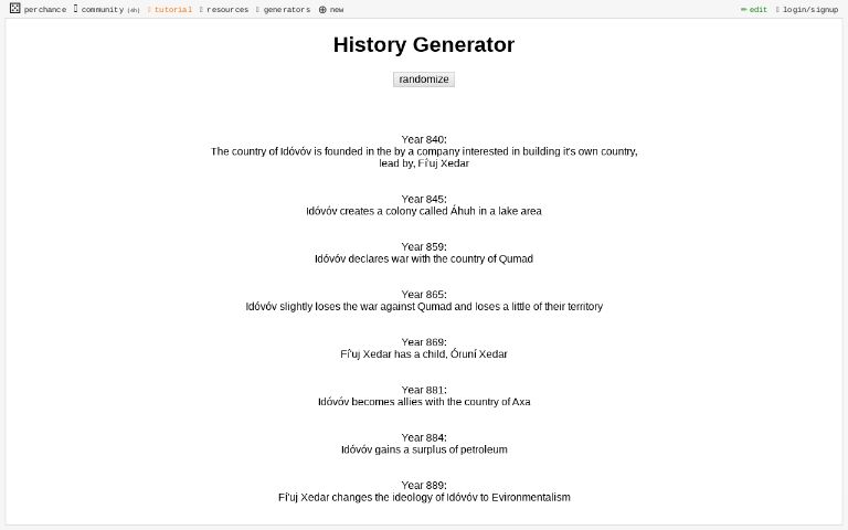 History Generator